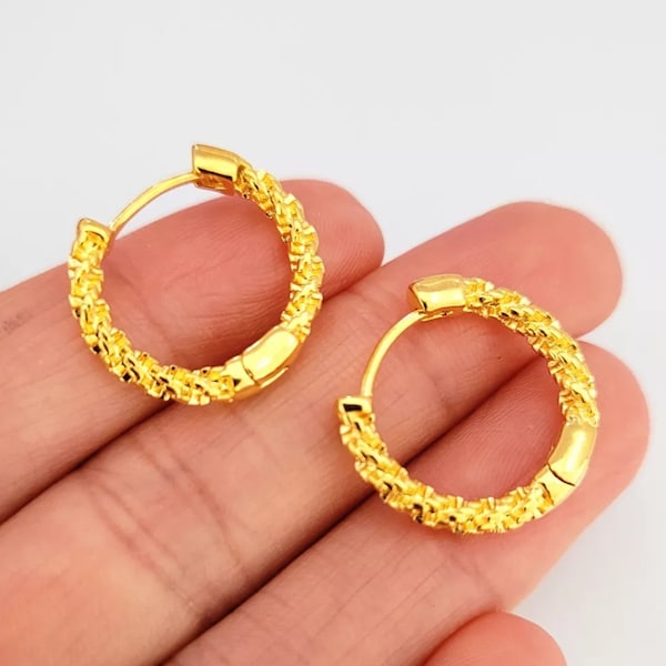 24k Gold Earrings - Etsy