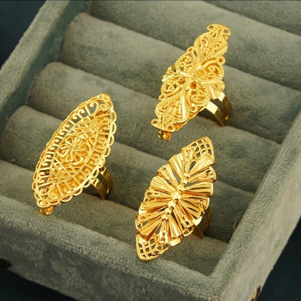 24k Gold Ring - Etsy