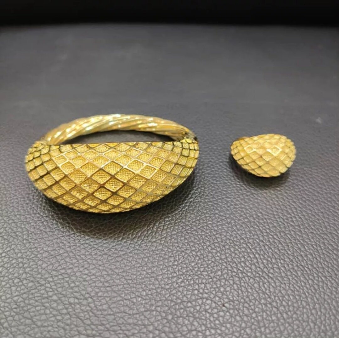 24k Gold Plated Bangle Ring Set, Dubai Bangles Ring, Bridal Jewelry Set ...