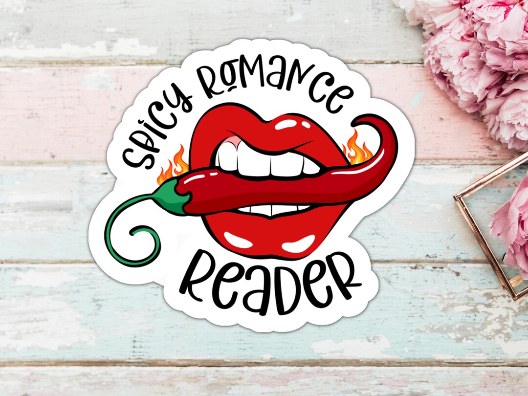 Spicy Romance Reader Vinyl Sticker, Spicy Romance Reading Sticker for ...