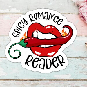 Spicy Romance Reader Vinyl Sticker, Spicy Romance Reading Sticker for ...
