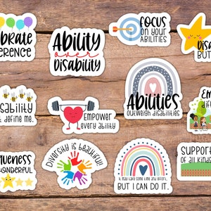 Disability Pride Sticker Bundle #2, Glossy Die-cut Stickers for ...