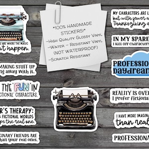 Writing Sticker Bundle #5, Stickers for Writers, Laptop Stickers - Etsy