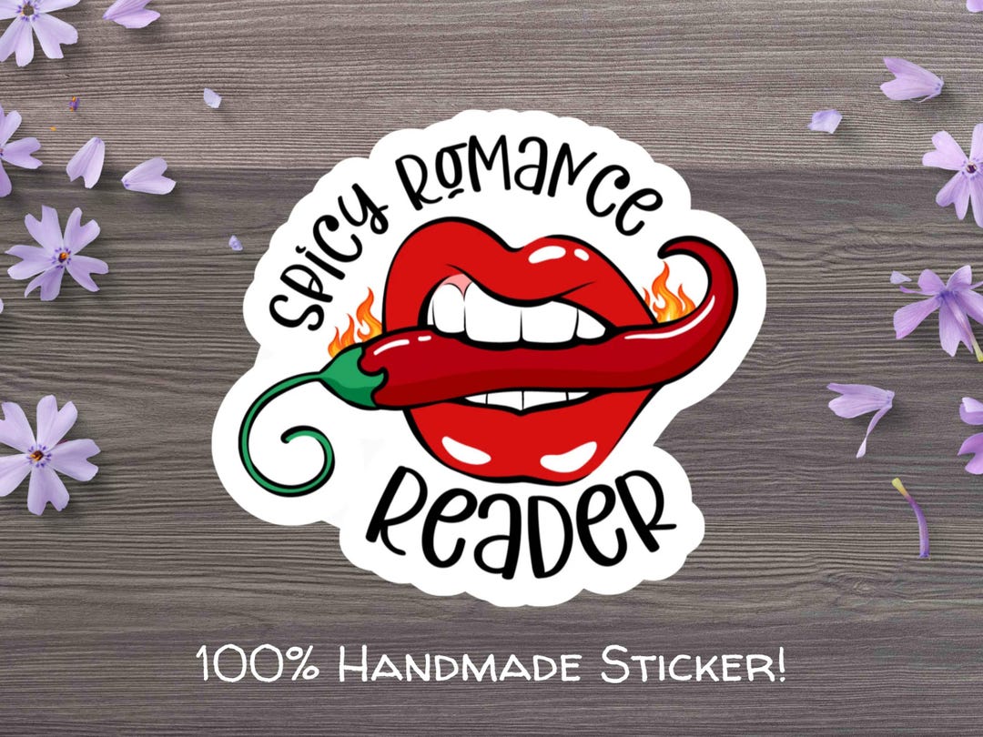 Spicy Romance Reader Vinyl Sticker, Spicy Romance Reading Sticker for ...