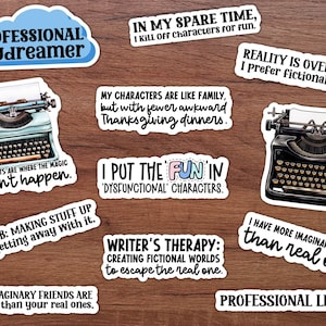 Writing Sticker Bundle #5, Stickers for Writers, Laptop Stickers - Etsy