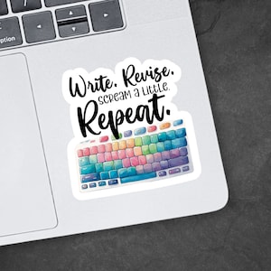 Write Revise Repeat Vinyl Sticker - Handmade Writer Gift - Etsy