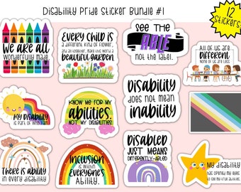 Disability Inclusion Sticker Pack Disability Stickers - Etsy