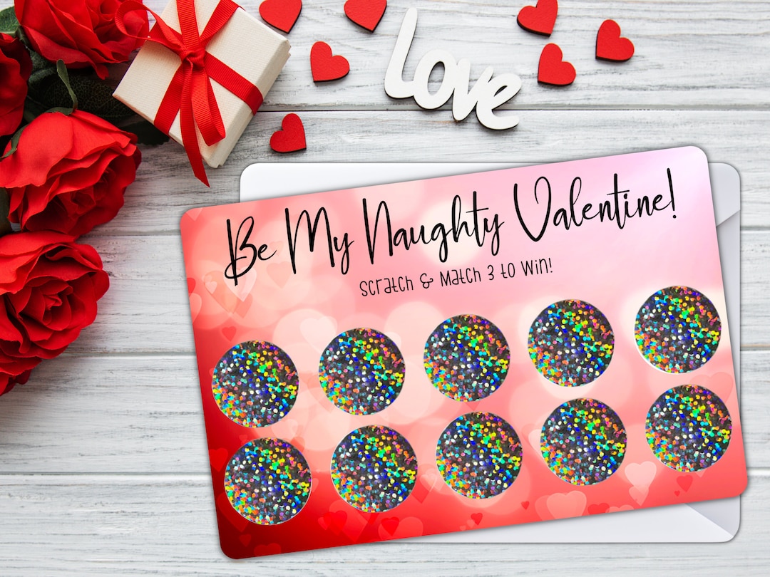 Naughty Scratch-off Valentine’s Day Card, Adult Valentine’s Day Scratch ...