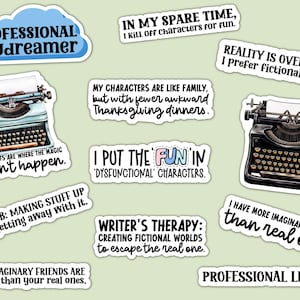 Writing Sticker Bundle #5, Stickers for Writers, Laptop Stickers - Etsy