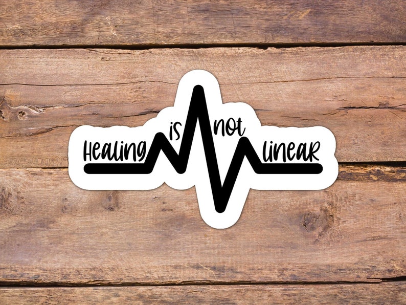 Healing is Not Linear Mental Health Sticker - Etsy