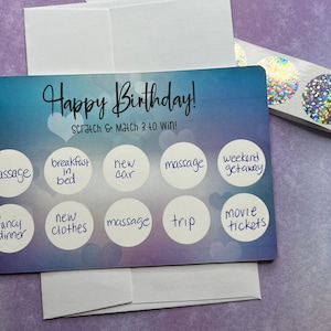 Personalized Scratch-off Birthday Card DIY Gift Happy - Etsy
