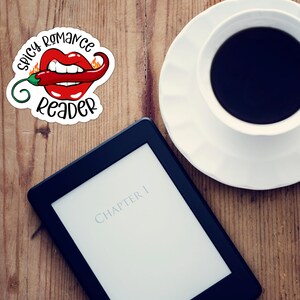 Spicy Romance Reader Vinyl Sticker, Spicy Romance Reading Sticker for ...