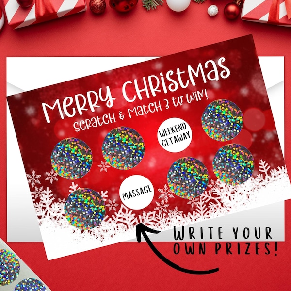 Christmas Diy Scratch off Cards - Etsy