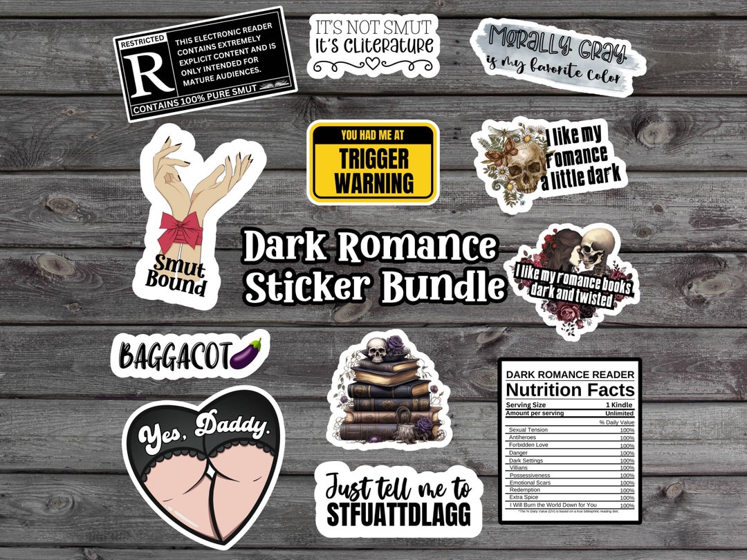 Dark Romance Sticker Bundle, Kindle Stickers and Laptop Stickers for ...