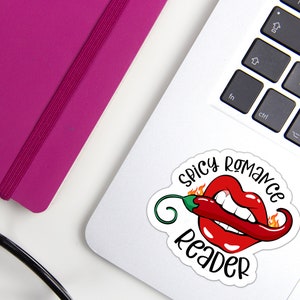Spicy Romance Reader Vinyl Sticker, Spicy Romance Reading Sticker for ...