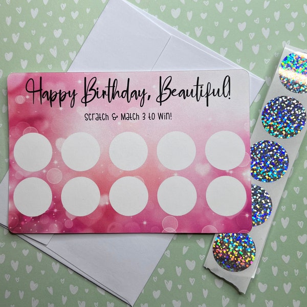 Scratch off Birthday Card - Etsy