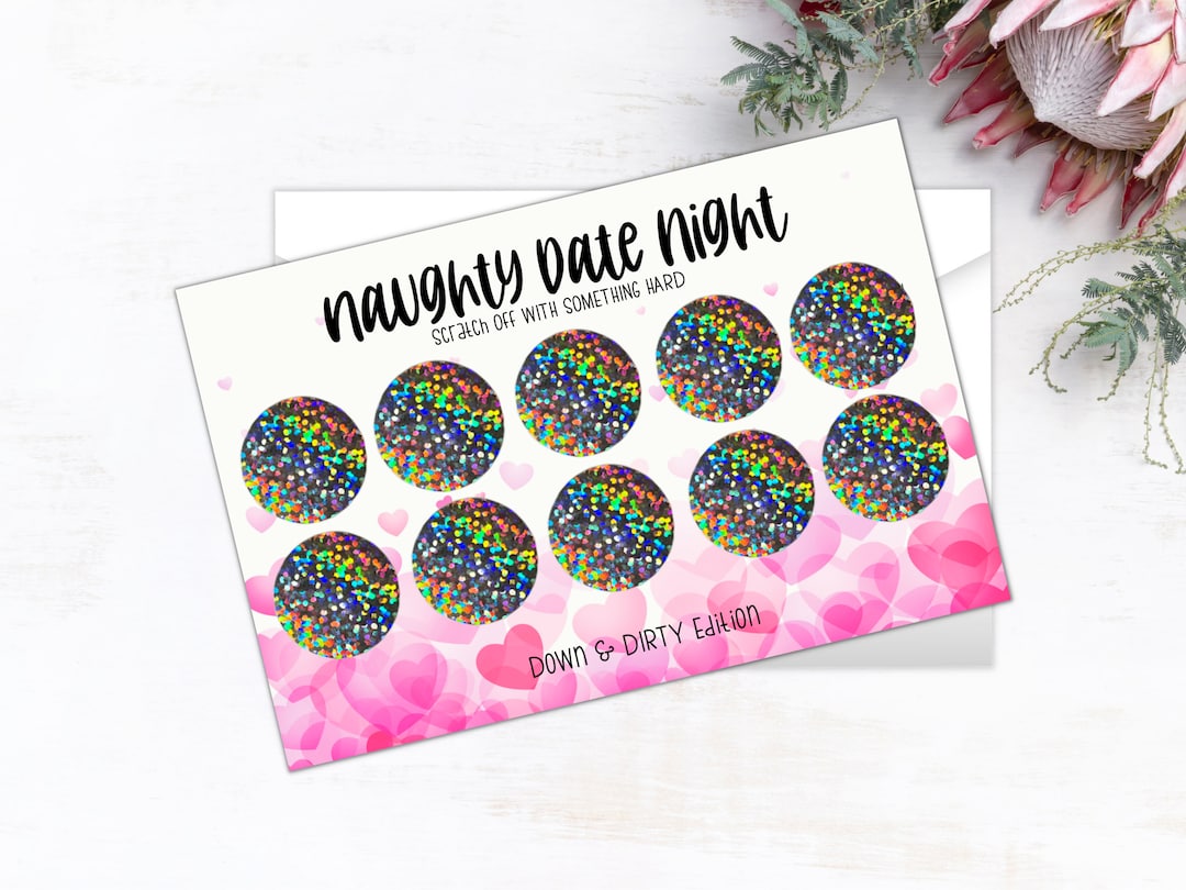 Naughty Date Night Scratch-off, Adult Scratch-off Game, Dirty Date ...