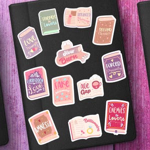 Cute Romance Trope Sticker Pack, Small Gift for Romance Readers - Etsy