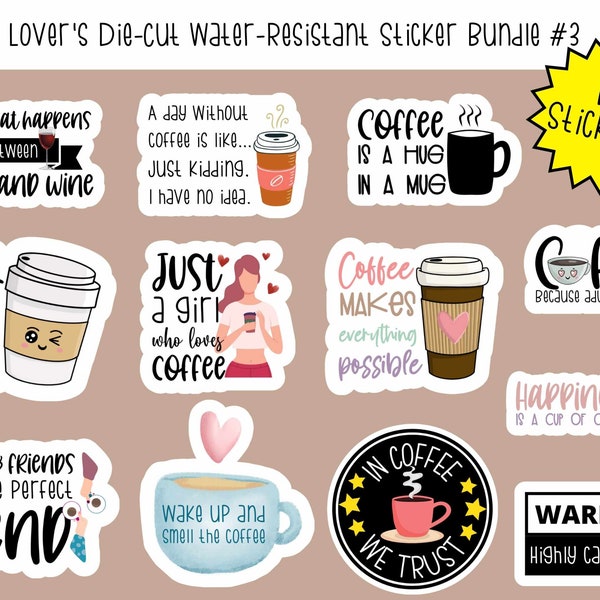 Cute Coffee Stickers - Etsy