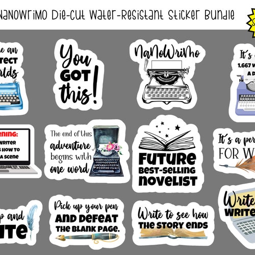 Writer Author Sticker Stickers for Writers - Etsy