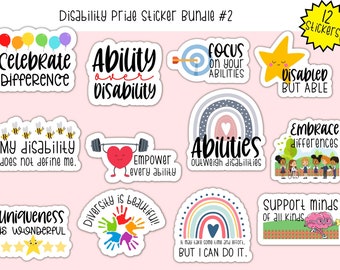 Disability Inclusion Sticker Pack Disability Stickers - Etsy