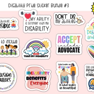 Disability Pride Sticker Bundle #3 - Etsy