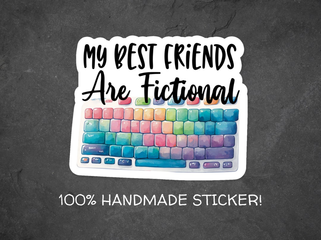 Fictional Friends Vinyl Sticker: Writer Laptop Decal - Etsy