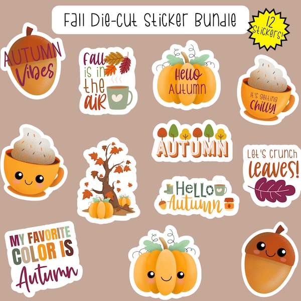 Autumn Stickers Etsy