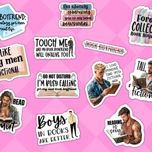 Book Boyfriend Sticker Bundle, Bookish Merch, Kindle Stickers - Etsy