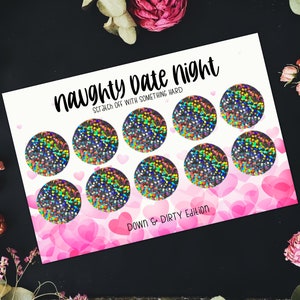 Naughty Date Night Scratch-off, Adult Scratch-off Game, Dirty Date ...