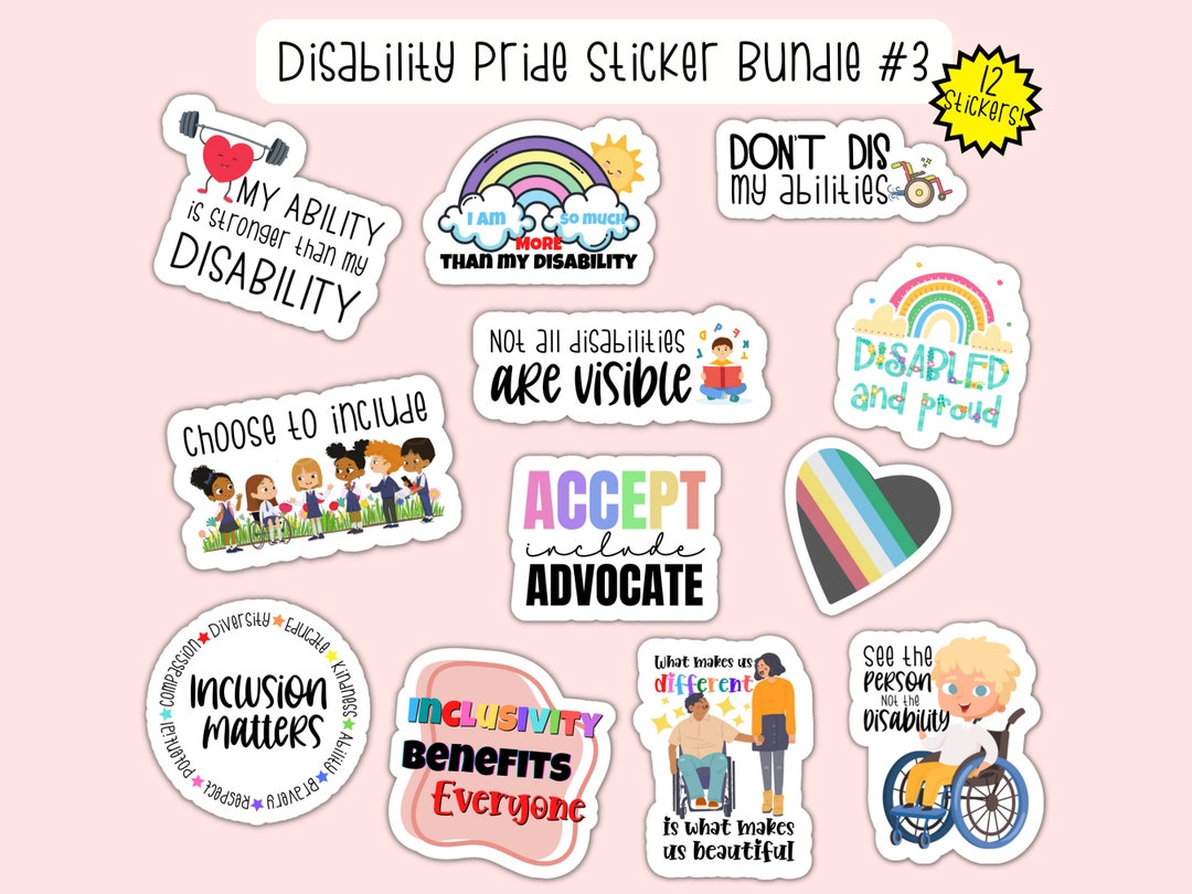 Disability Pride Sticker Bundle #3 - Etsy