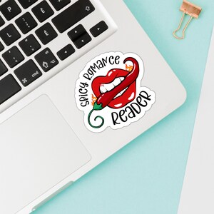 Spicy Romance Reader Vinyl Sticker, Spicy Romance Reading Sticker for ...