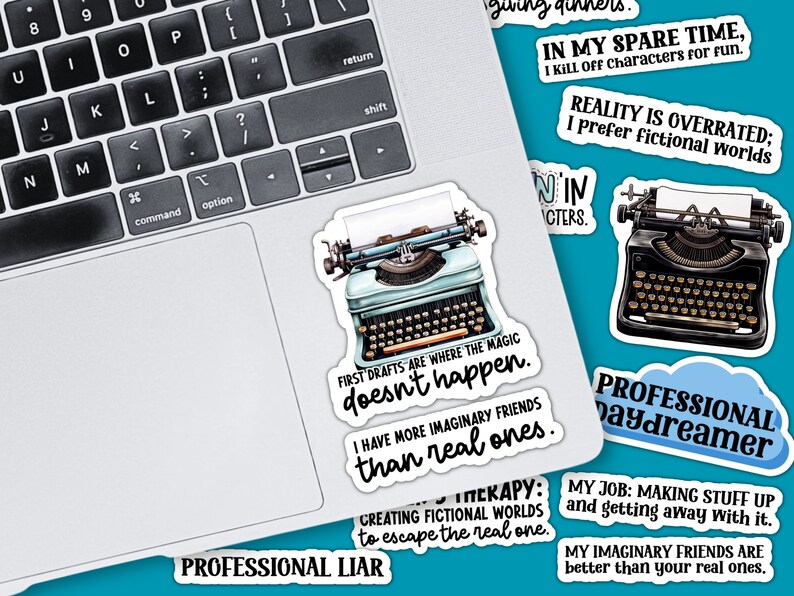 Writing Sticker Bundle #5, Stickers for Writers, Laptop Stickers - Etsy