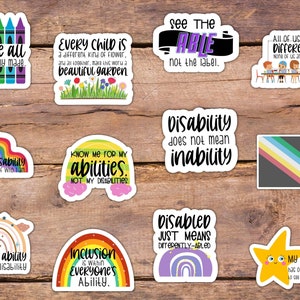 Disability Pride Sticker Bundle #1, Disability Pride Die-cut Sticker ...
