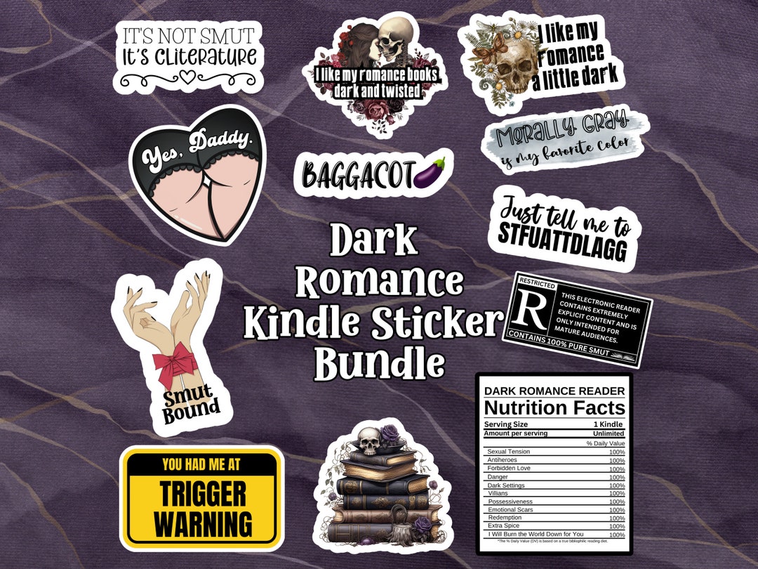 Dark Romance Sticker Bundle, Kindle Stickers and Laptop Stickers for ...