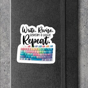 Write Revise Repeat Vinyl Sticker - Handmade Writer Gift - Etsy