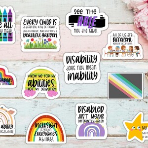Disability Pride Sticker Bundle 1, Disability Pride Die-cut Sticker ...