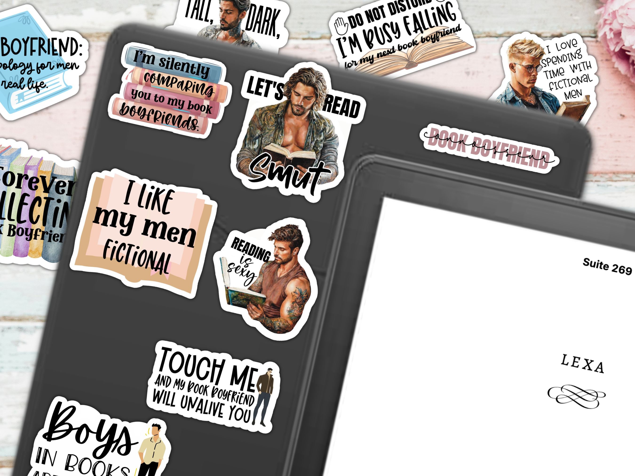 Book Boyfriend Sticker Bundle, Bookish Merch, Kindle Stickers - Etsy