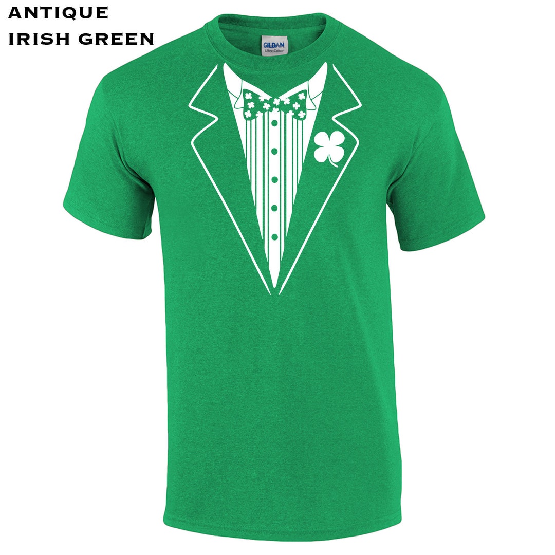Irish Tux Four Leaf Clover Kiss My Irish Ass Holiday Leprechaun Clover ...