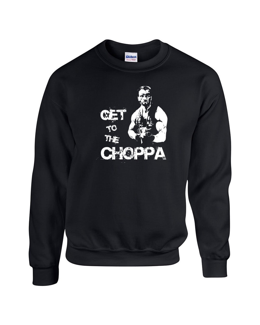 Get to the Choppa 80s Movie Action Adventure Army Military Halloween ...