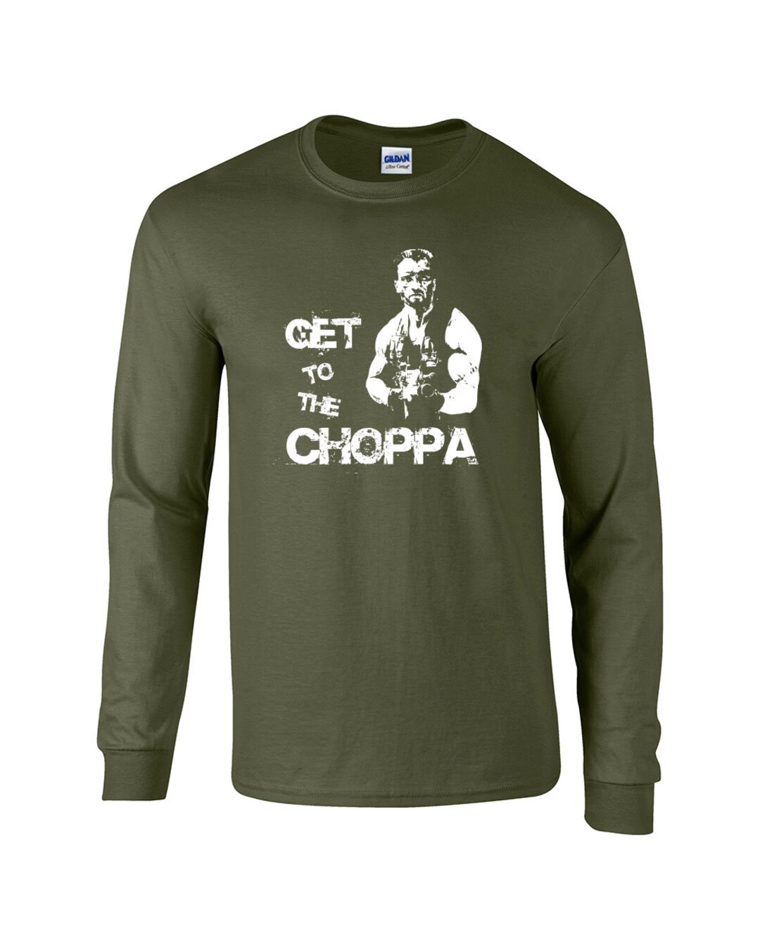 Get to the Choppa 80s Movie Action Adventure Army Military Halloween ...