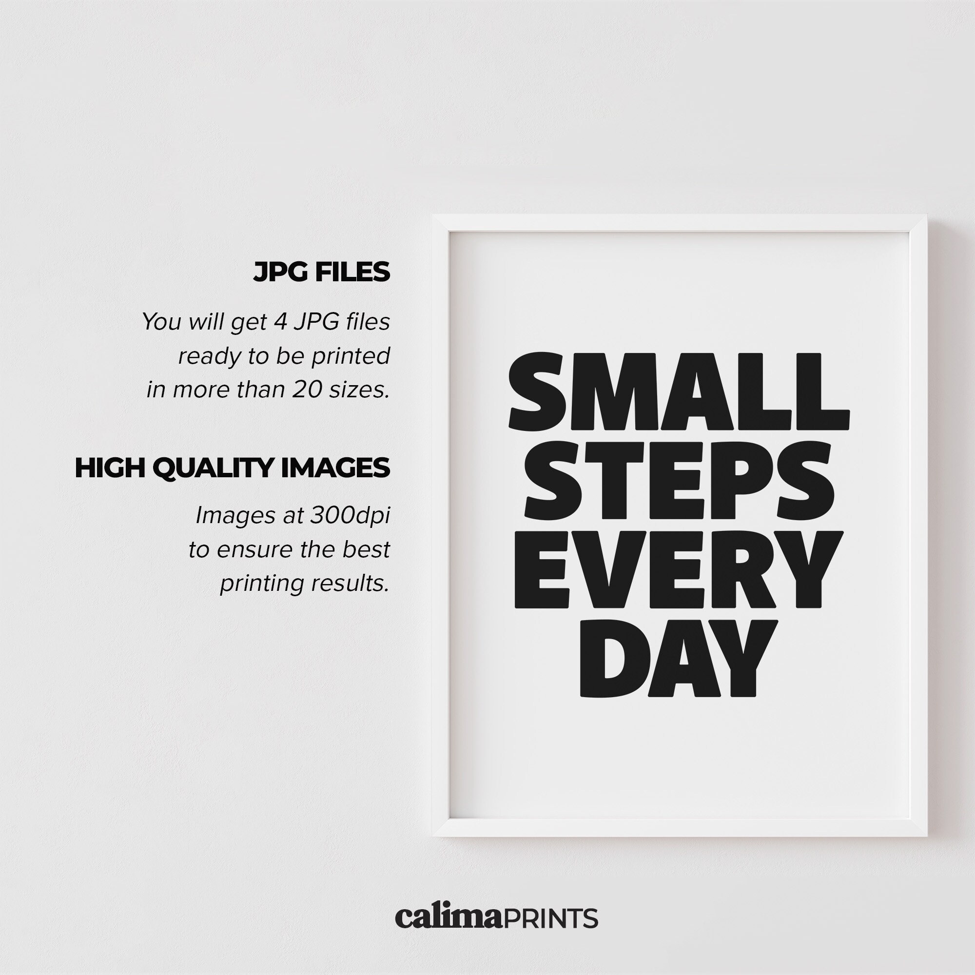 Small Steps Every Day Printable Wall Art | Motivational Quote Wall Art ...