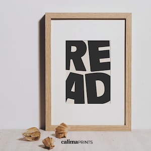 Read Printable Wall Art | Bookish Poster | Reader Art Print | Book ...