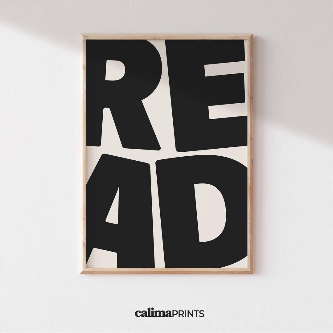 Read Printable Wall Art | Bookish Poster | Reader Art Print | Book ...