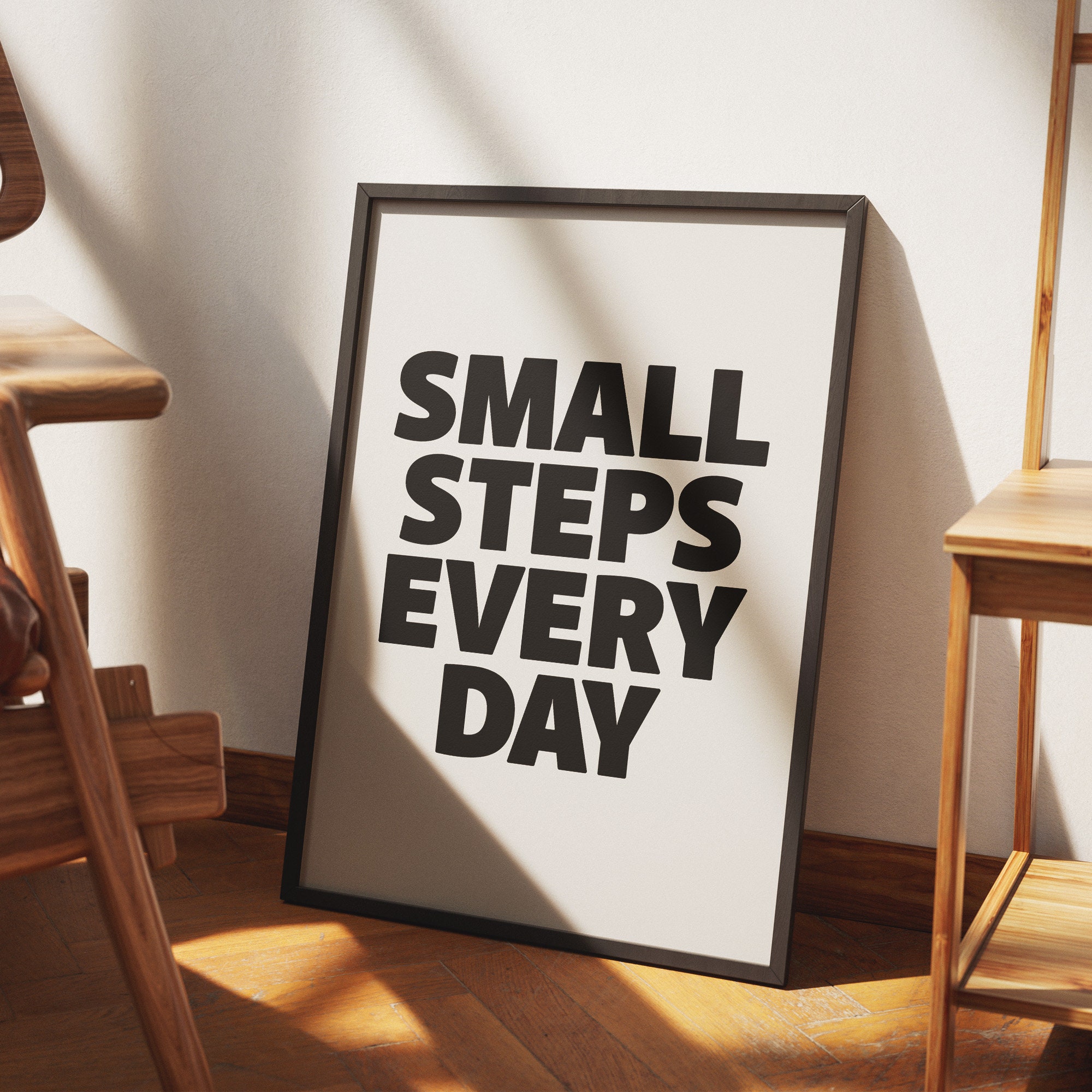Small Steps Every Day Printable Wall Art | Motivational Quote Wall Art ...