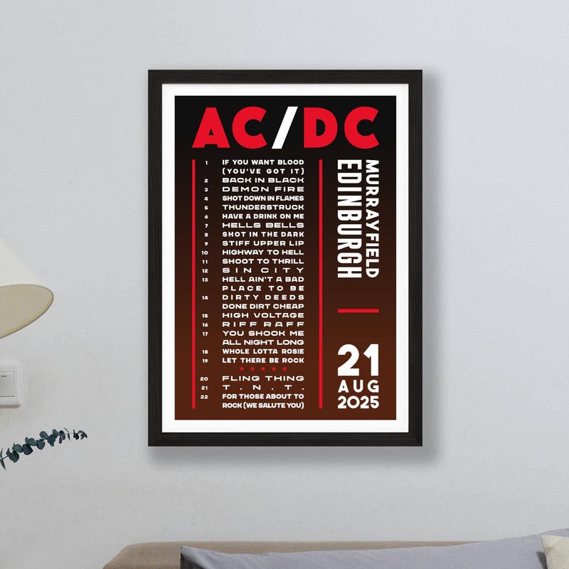 Acdc Tour Poster - Etsy UK