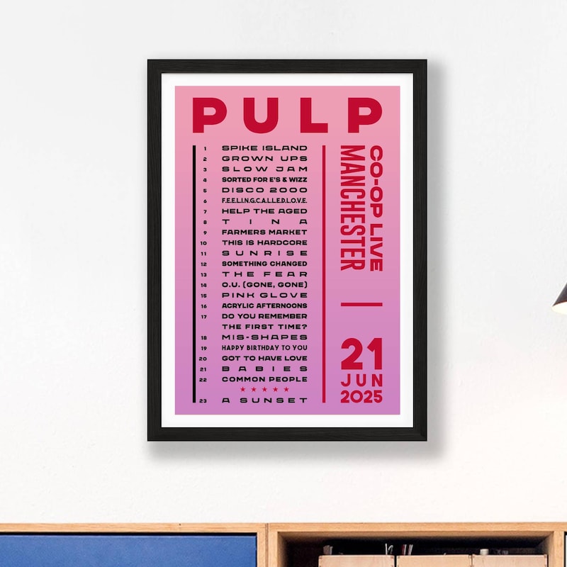 Pulp Band Prints - Etsy UK