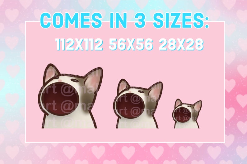 Pop Cat Animated Emote - Etsy
