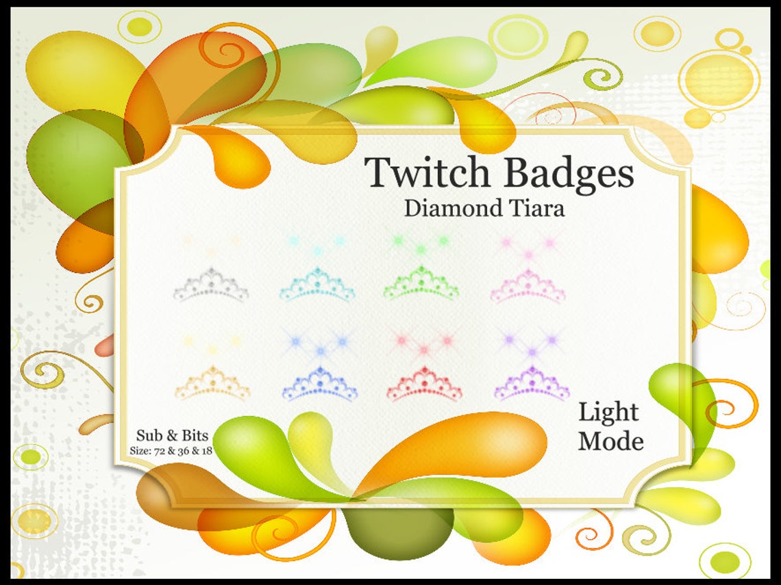 Twitch Badges ~ Diamond Tiara - Etsy
