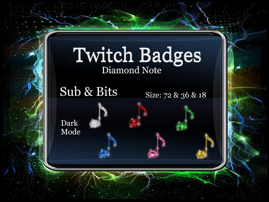 Twitch Badge ~ Diamond Note - Etsy